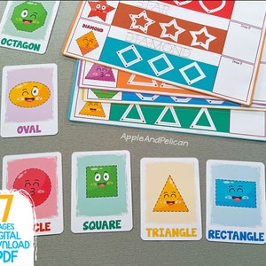 Shape Tracing Activity 2D Shapes Trace Worksheet, Printable Homeschool ...