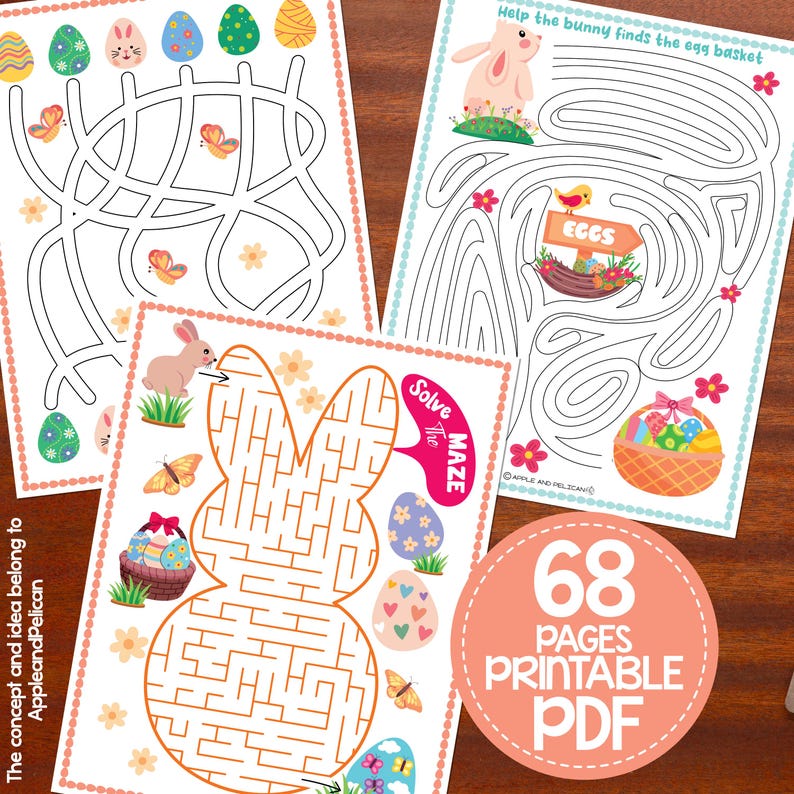 Easter Printable Kid Activity Preschool Packet, Kindergarten Homeschool ...