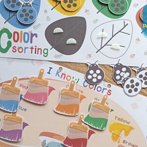 Color Matching Activity Busy Book Page, Printable Montessori ...