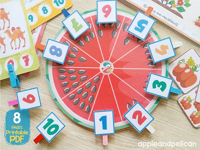 Number 1 to 10 Count and Match Montessori Toddler Math Activity ...