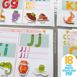 Alphabet ABC Activity, Letter Worksheet, Beginning Sounds Matching ...