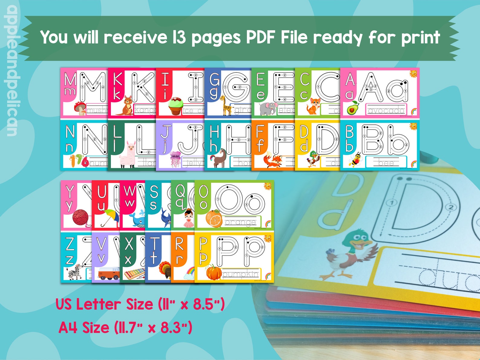 Alphabet Flashcard Play Dough Mat Letter Formation Tracing - Etsy