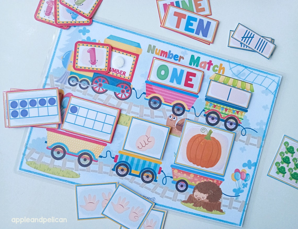 Numbers 1 to 10 Matching Activity for Toddler Counting - Etsy