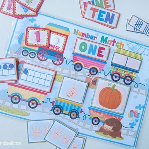 Numbers 1 to 10 Matching Activity for Toddler, Counting Activities ...