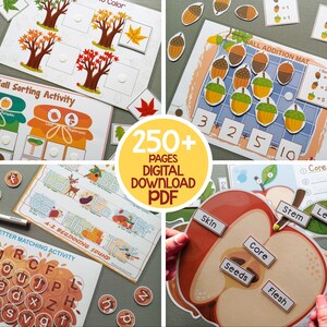 Fall Preschool Activities Packet, Fall Activity for Kids, Autumn ...