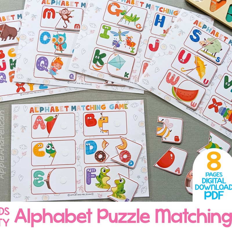 Montessori Alphabet Matching Puzzle - Etsy