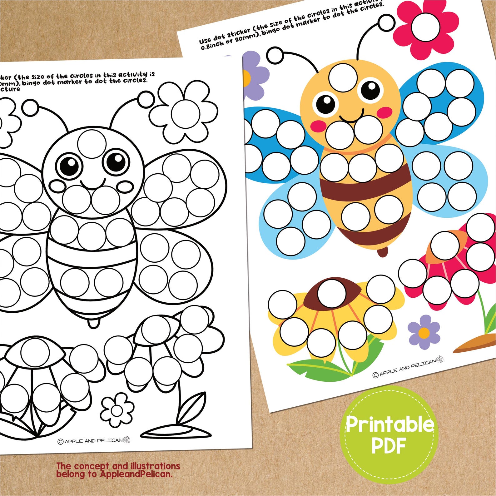 Spring Do a Dot Marker Coloring Pages for Kids, Do A Dot Activity, Dot ...