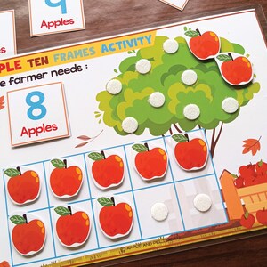 Ten Frames Counting Activity Printable, Early Math Activity, Learn to ...