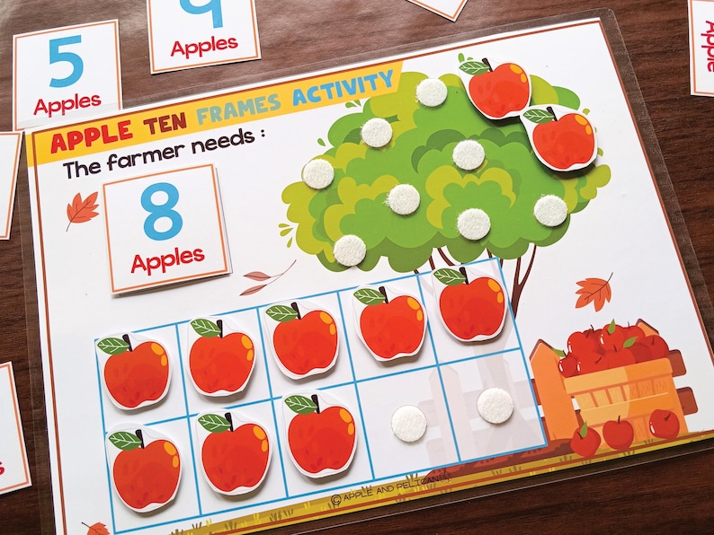 Ten Frames Counting Activity Printable, Early Math, Homeschool ...