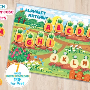 Alphabet Matching Activity, Letter Matching Printable, Uppercase ...