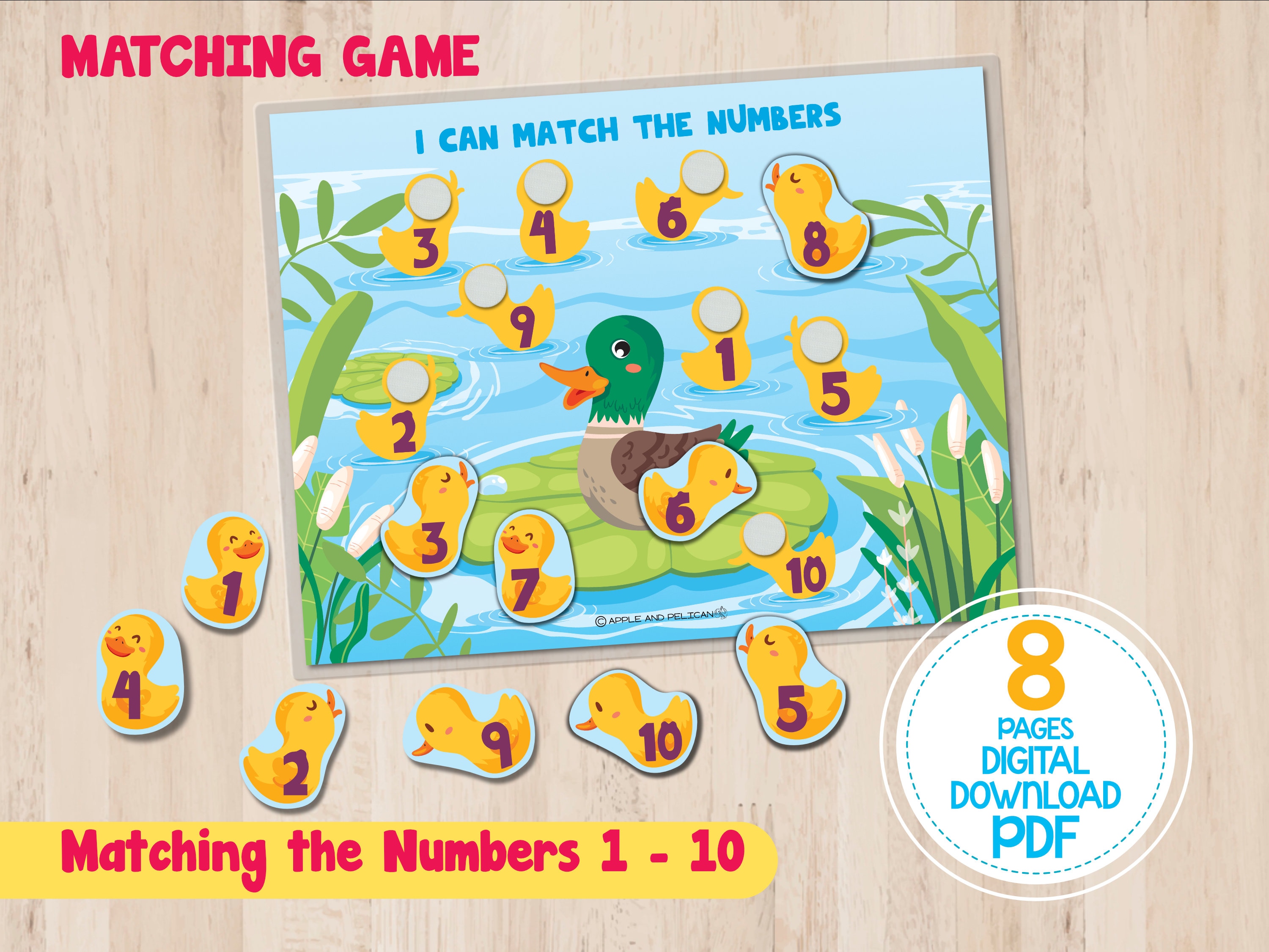 Counting Practice Activity, Printable Number Matching Activity for ...