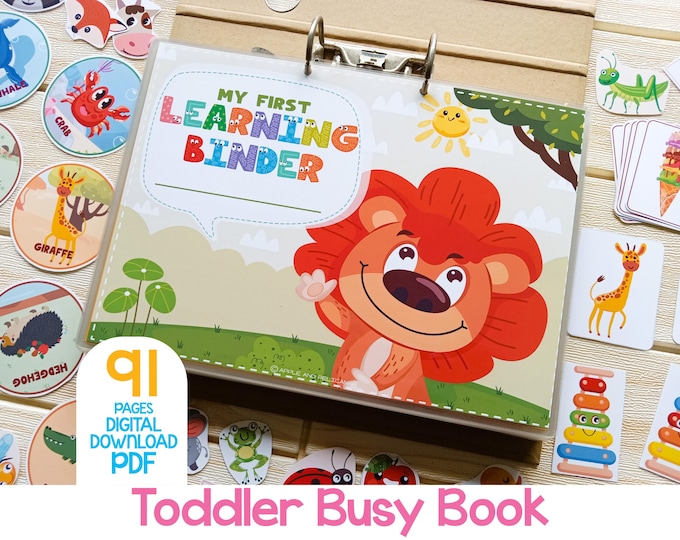 PRINTABLE Learning Binder, Digital Toddler Busy Binder, Preschool ...