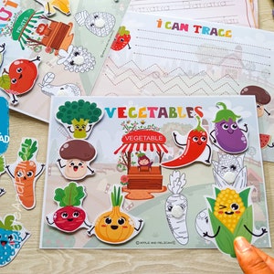 Fruits and Vegetables Sorting Activity, Printable Matching Game for ...