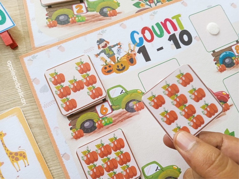 Number 1 to 10 Count and Match, Montessori Toddler Math Activity ...
