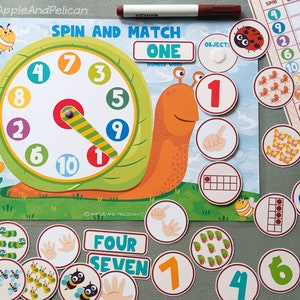 Counting Practice Activity, Printable Number Matching Activity for ...