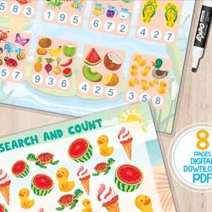 Counting Practice Activity, Printable Number Matching Activity for ...