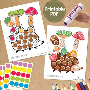 Fall Do a Dot Marker Coloring Pages for Kids, Do A Dot Activity, Autumn ...