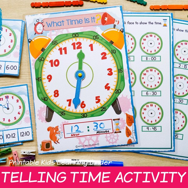 Learn to Tell Time - Etsy