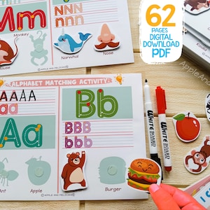 Alphabet Busy Book Toddler Busy Binder, Printable ABC Learning Binder ...