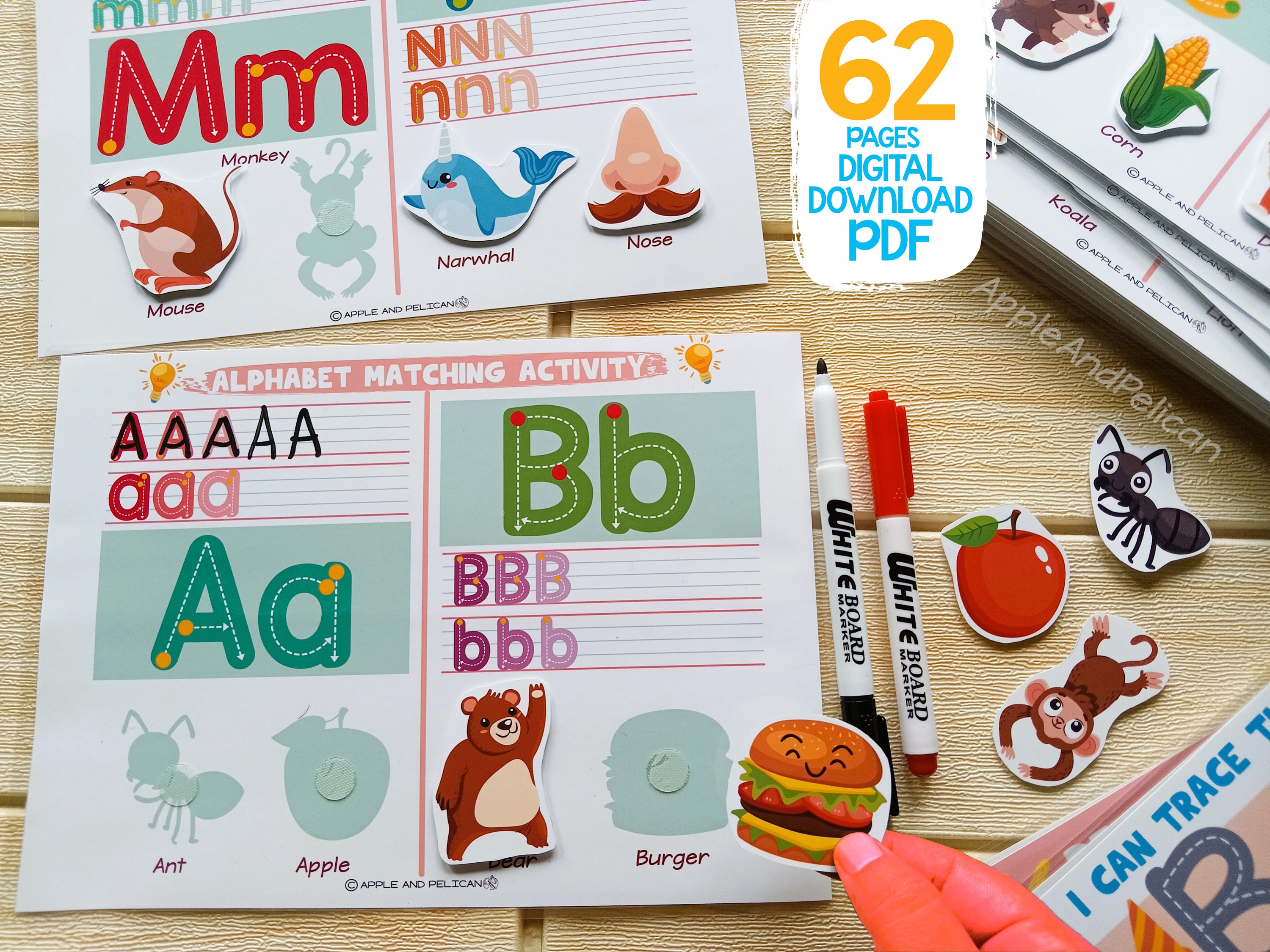 Alphabet Busy Book Toddler Busy Binder, Printable ABC Learning Binder ...