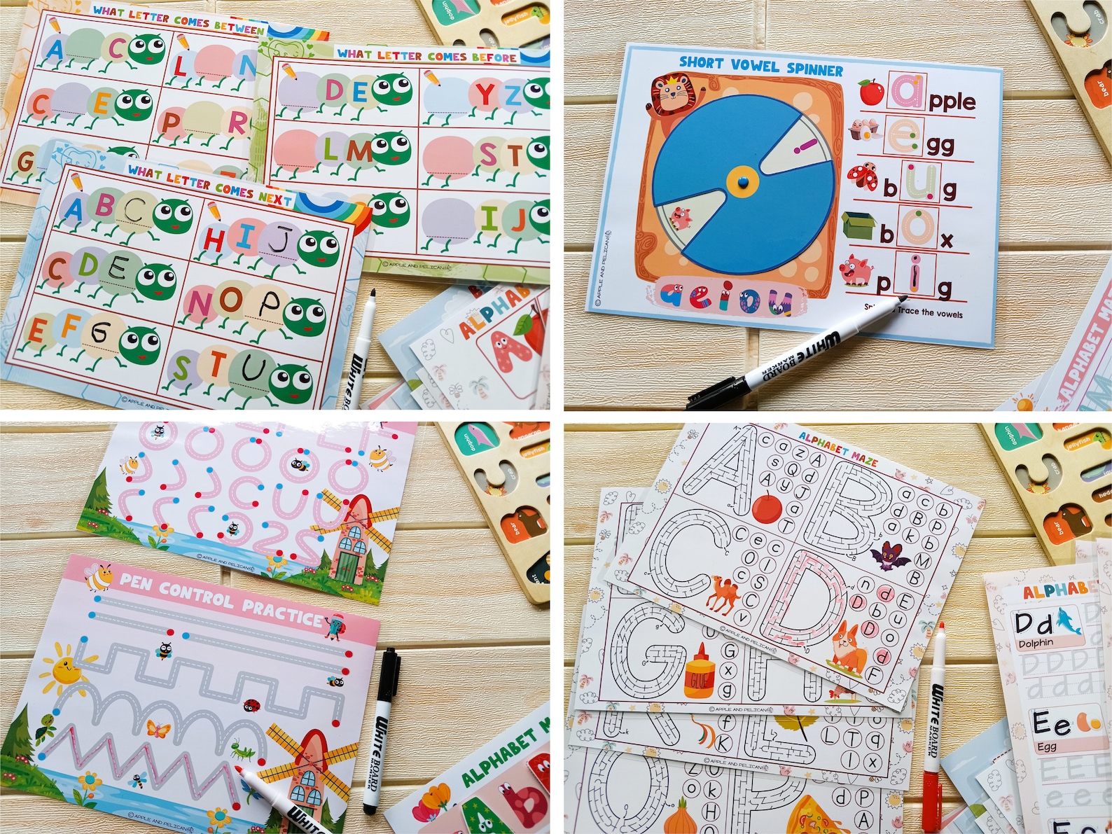 Alphabet Busy Book Toddler Busy Binder, Printable ABC Learning Binder ...