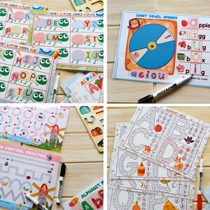 Alphabet Busy Book Toddler Busy Binder, Printable ABC Learning Binder ...