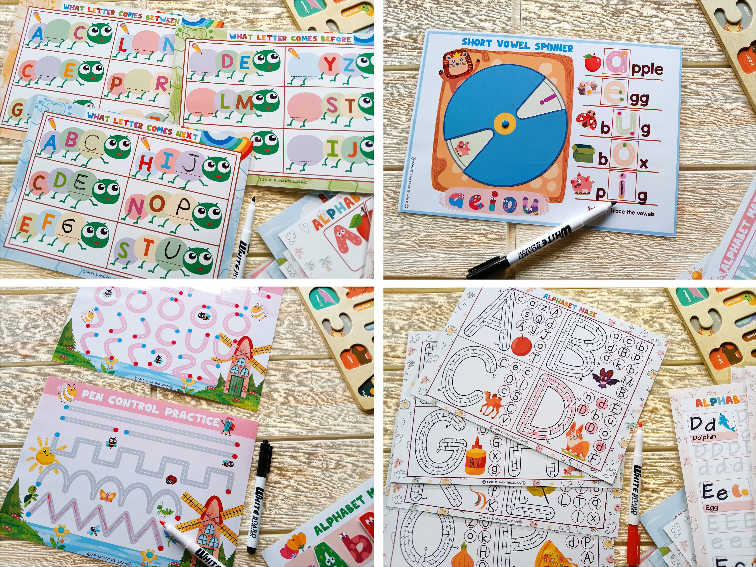 Alphabet Busy Book Toddler Busy Binder, Printable ABC Learning Binder ...