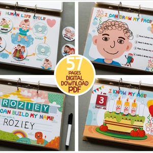 My Body Busy Book, Toddler Learning Binder, Human Body Anatomy Activity ...