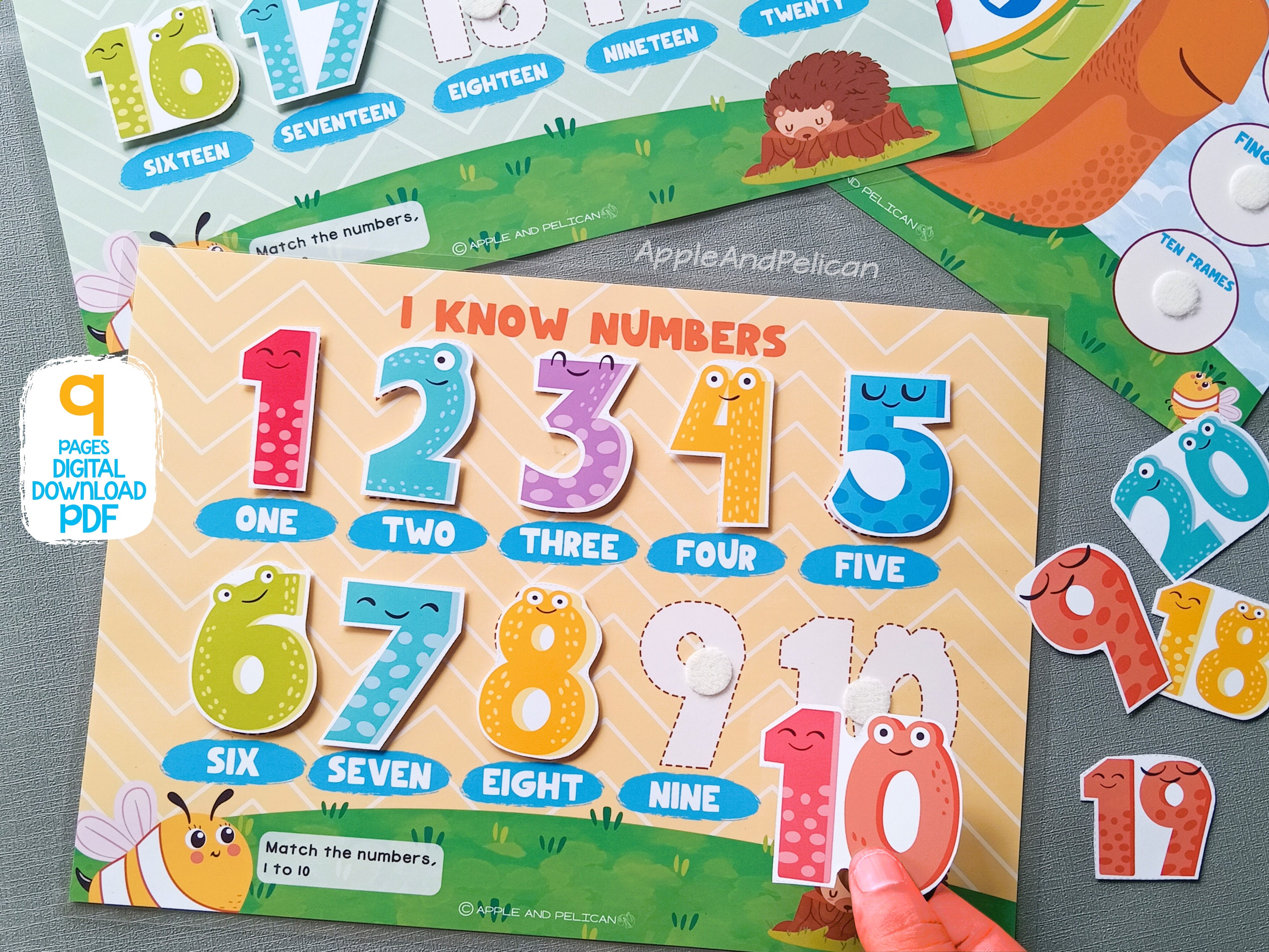 Counting Practice Activity Printable, Toddler Number Matching ...