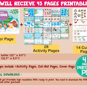 Winter Busy Book Printable, Preschool Learning Binder, Winter Kids ...