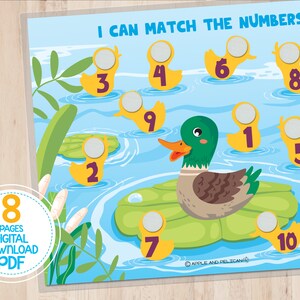 Counting Practice Activity, Printable Number Matching Activity for ...