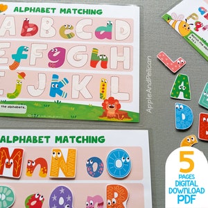 Alphabet Matching Activities, Toddler Letters Match Activity, Printable ...
