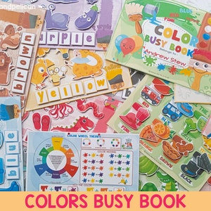 Color Sorting Busy Book Personalized Toddler Busy Binder Printable ...