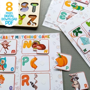 Alphabet Letter Matching Activities Puzzle, Phonics Worksheet ...