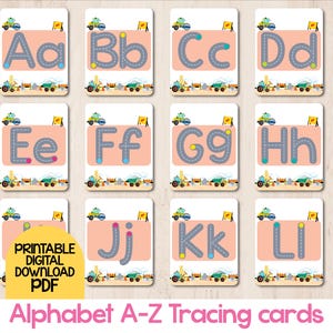 Alphabet Trace Activity, Printable Alphabet Flashcards, Preschool ...