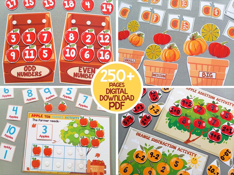 Fall Preschool Activities Packet, Fall Activity for Kids, Autumn ...