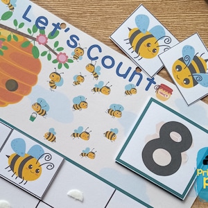 Toddler Count and Match Numbers 1 to 10 Activity Worksheet, Math ...