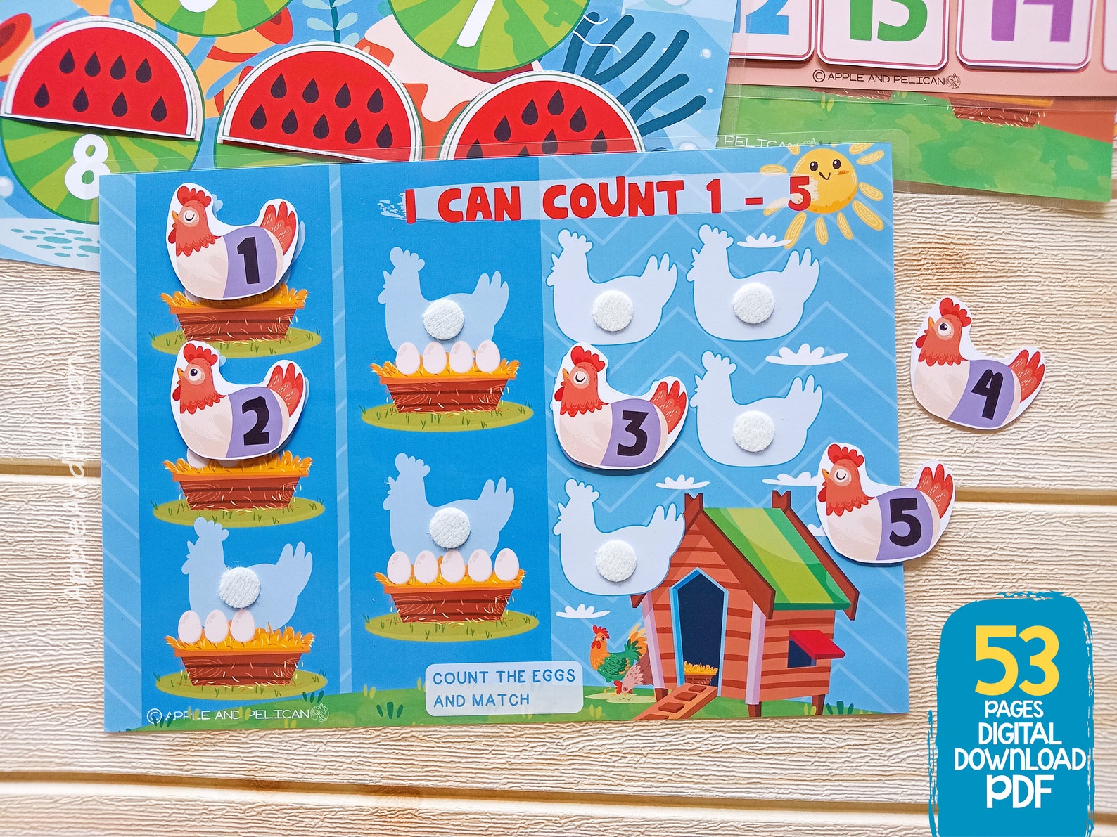 Maths Busy Book Toddler Busy Binder Printable Preschool Math Activities ...