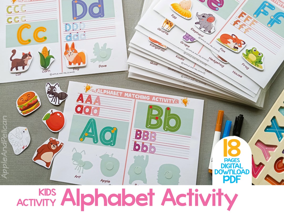 Alphabet Worksheets, ABC Activities, Beginning Sounds Matching Activity ...