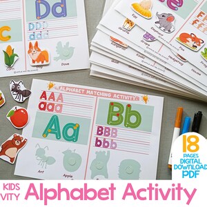 Alphabet ABC Activity, Letter Worksheet, Beginning Sounds Matching ...