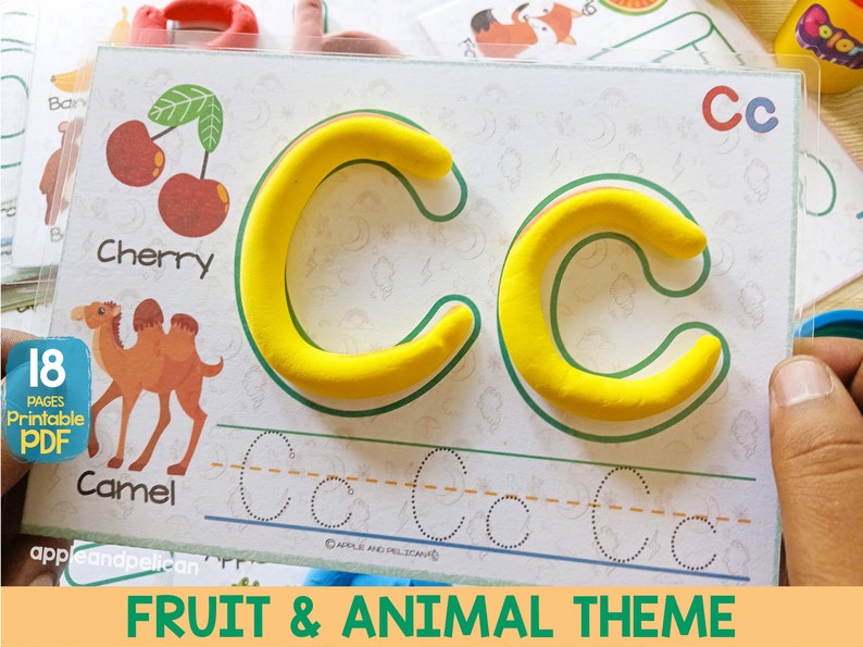 Alphabet Playdough Mats Printable Preschool Play Doh Activity, Pre-k ...