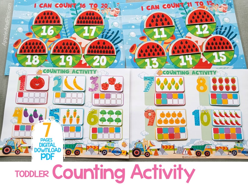 Toddler Counting Activity, Printable Counting Worksheets Learn to Count ...