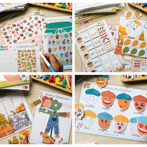 Fall Busy Book Printable Autumn Busy Binder, Toddler Fall Learning ...