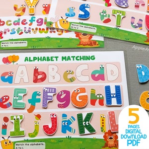 Alphabet Matching Activities, Toddler Letters Match Activity, Printable ...