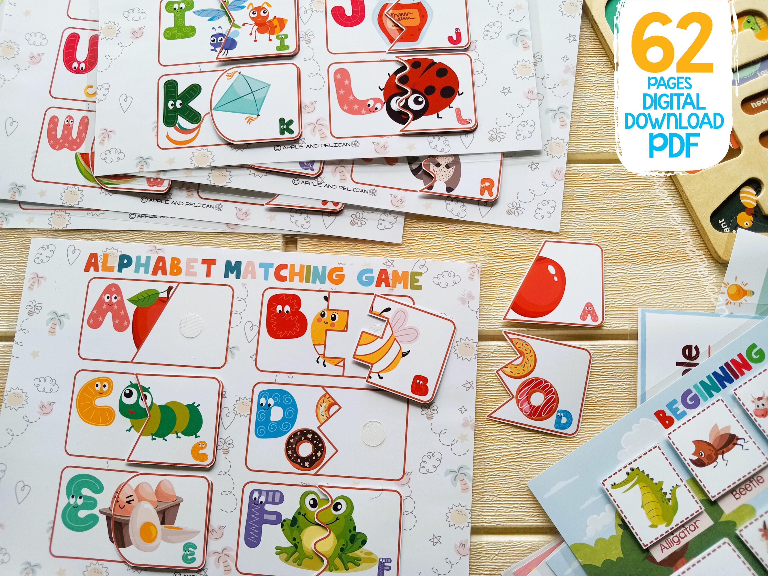Alphabet Busy Book Toddler Busy Binder, Printable ABC Learning Binder ...