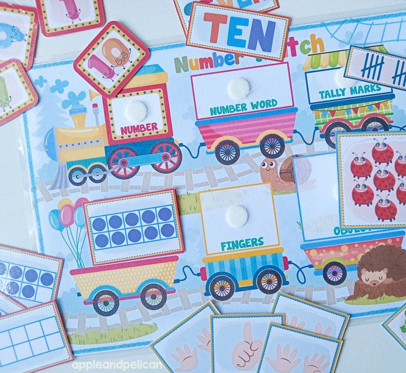 Numbers 1 to 10 Matching Activity for Toddler Counting - Etsy