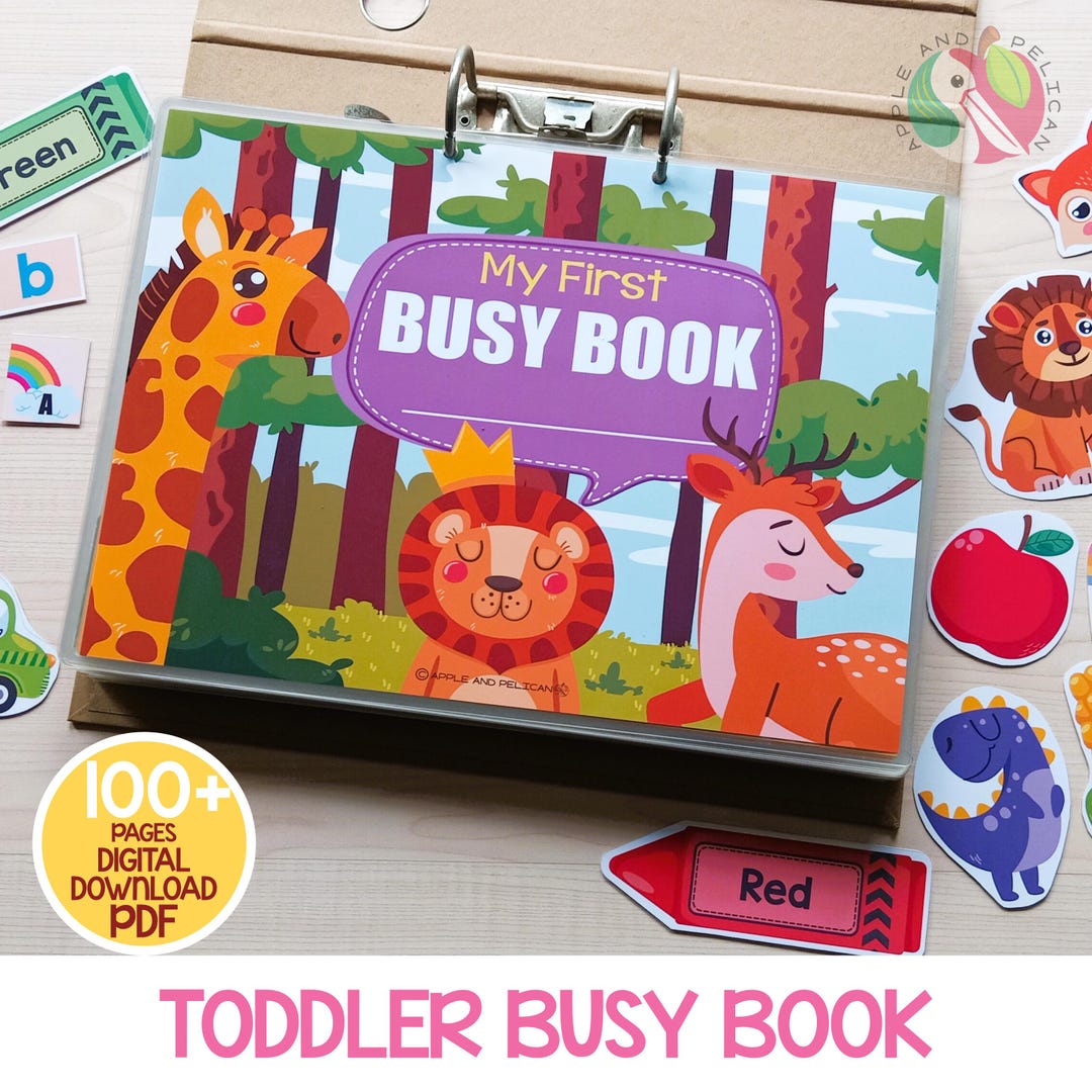 Toddler Busy Book, Toddler Learning Binder, Printable Quiet Book for ...