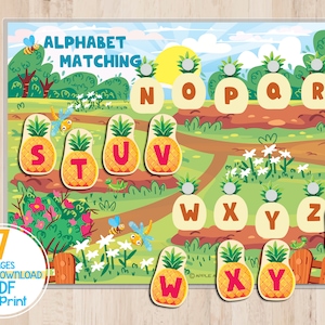 Alphabet Matching Activity, Letter Matching Printable, Uppercase ...