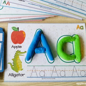 Alphabet Playdough Mats Printable Preschool Play Doh Activity, Pre-k ...