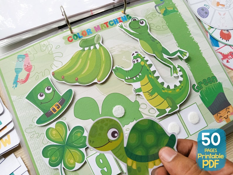 Color Sorting Busy Book Personalized Toddler Learning Binder Printable ...